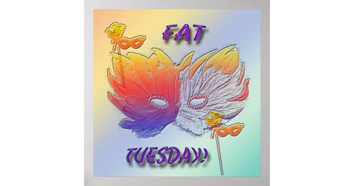 Fat Tuesday Mask Poster | Zazzle