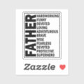 Father Adjective Fathers Day Cool Dad Definition Sticker | Zazzle