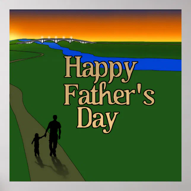 Father And Child - Father's Day Poster | Zazzle