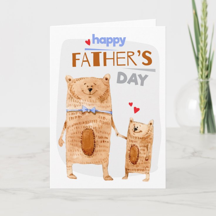 Father Bear Photo Greeting Card | Zazzle