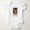 Father Daddy First Class Dad Postage Stamp Photo Baby Bodysuit | Zazzle