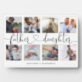 Father Daughter Heart Script | Photo Grid Collage Plaque | Zazzle