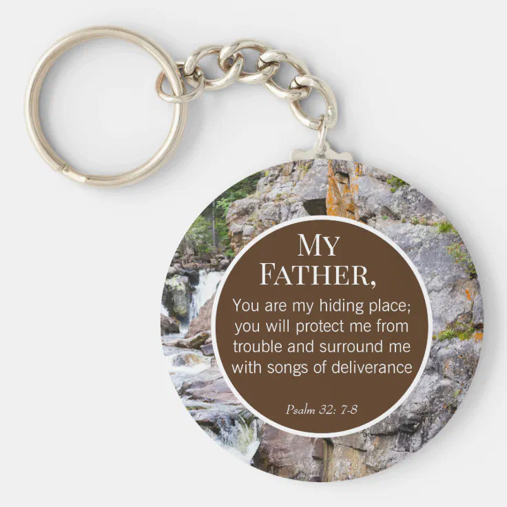 Father Day Ideas Church Bible Verse Keychain | Zazzle