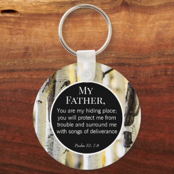 Father Day Themes Church Bible Verse Keychain | Zazzle