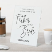 Father of Bride Memorial Reserved Chair Wedding Pedestal Sign | Zazzle