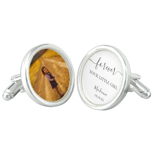 Father of the Bride Custom Photo Personalized Name Cufflinks | Zazzle