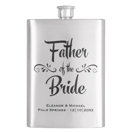 Father of the Bride - Funny Wedding Party Gift Hip Flask | Zazzle.com