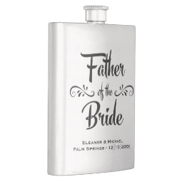 Father of the Bride - Funny Wedding Party Gift Hip Flask | Zazzle