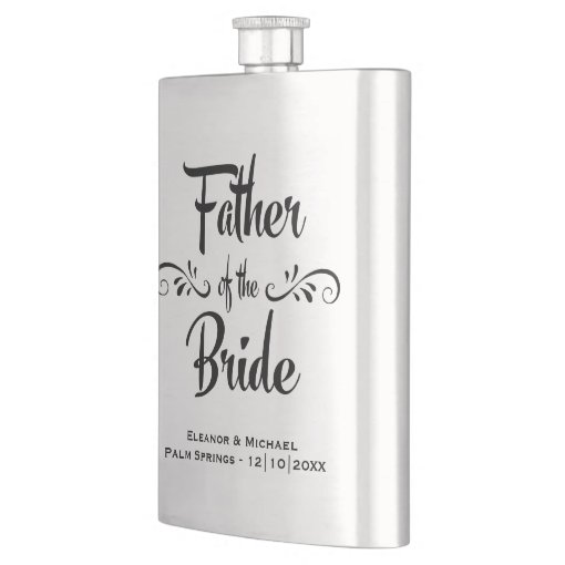Father of the Bride - Funny Wedding Party Gift Hip Flask | Zazzle