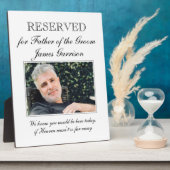 Father of the Groom Reserved Sign Memorial Wedding Plaque | Zazzle