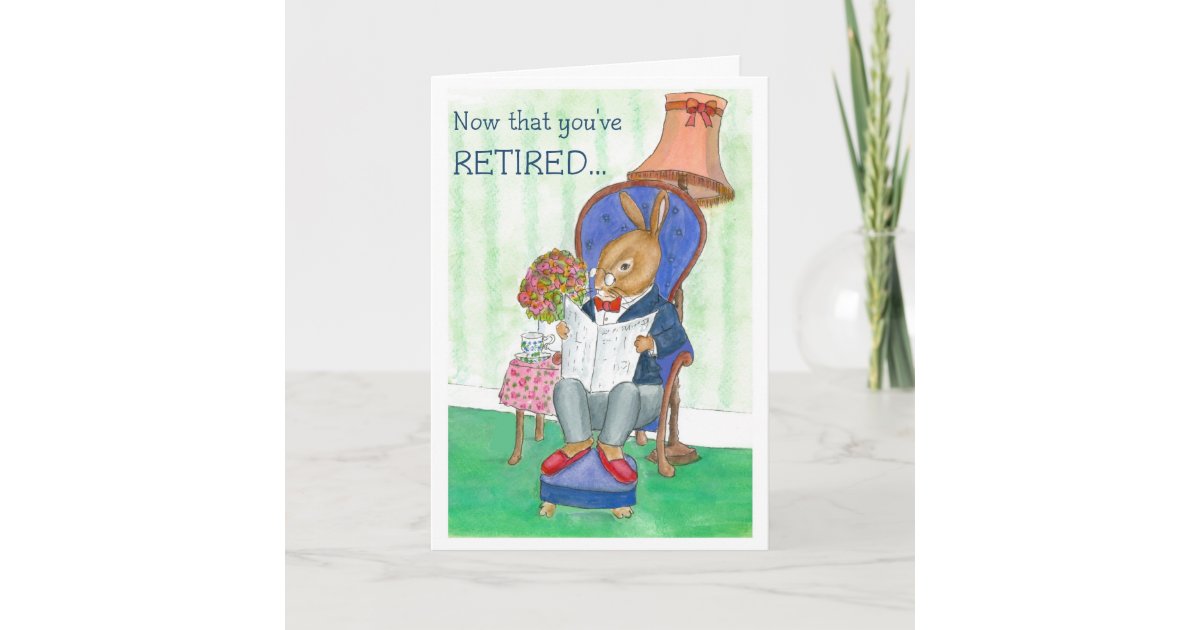 Father Rabbit Retirement Card | Zazzle
