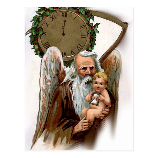 father time postcard | Zazzle.com