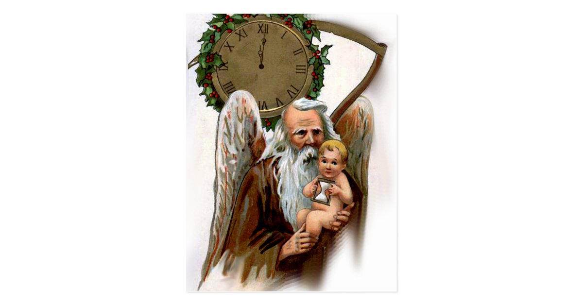 father time postcard | Zazzle.com