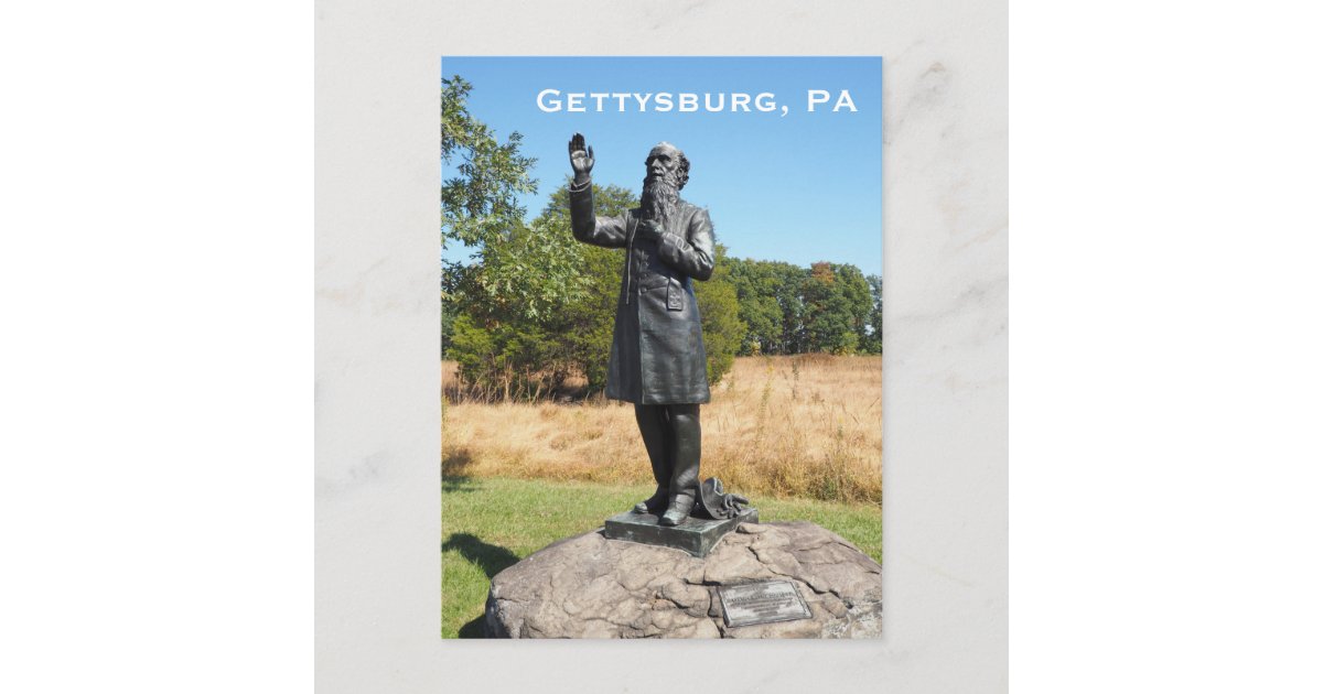 Father William Corby statue in Gettysburg PA Postcard | Zazzle