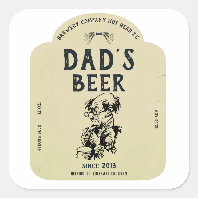 Father's beer label | Zazzle