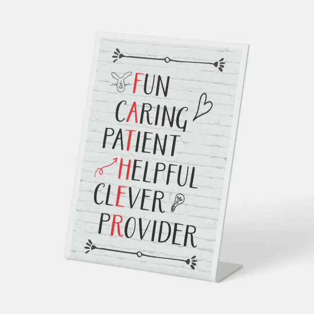 Father's Day Acrostic Pedestal Sign | Zazzle