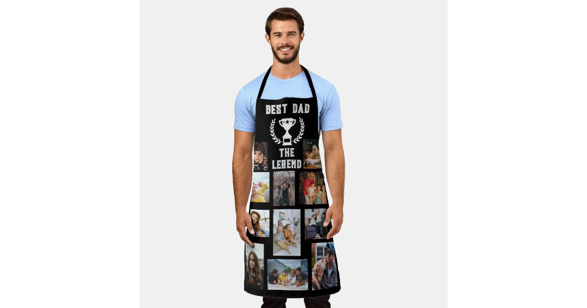 Father's Day Apron, Family Photo Collage Best Dad Apron | Zazzle