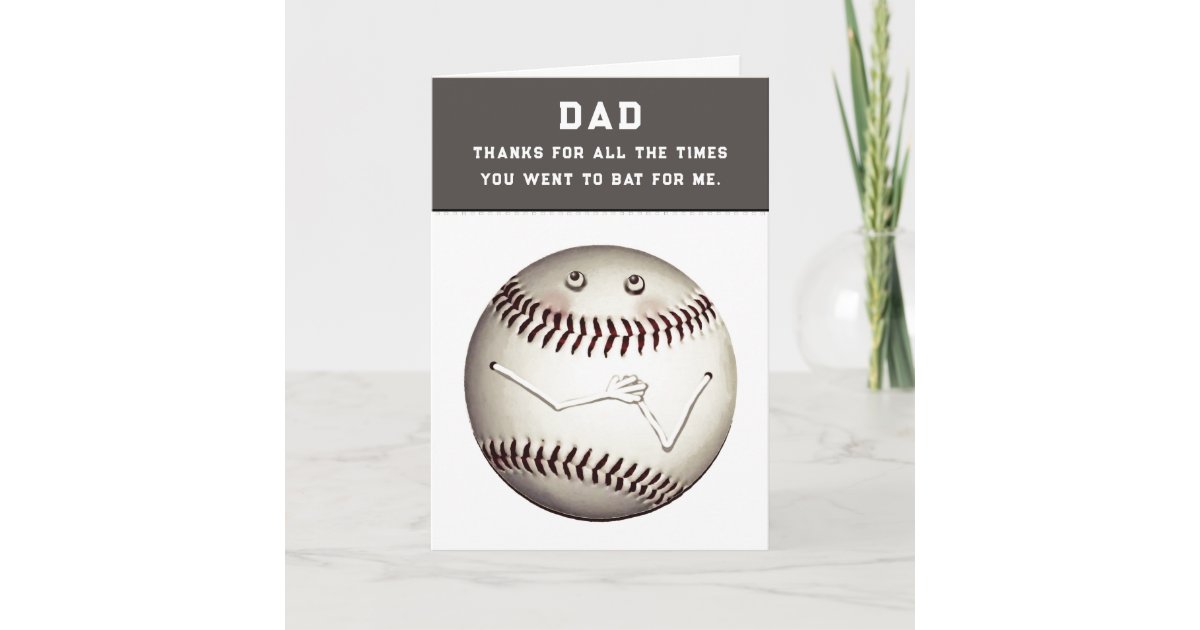 Father's Day Baseball Card | Zazzle