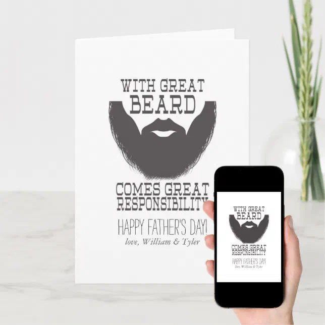 Father's Day Beard Card | Zazzle