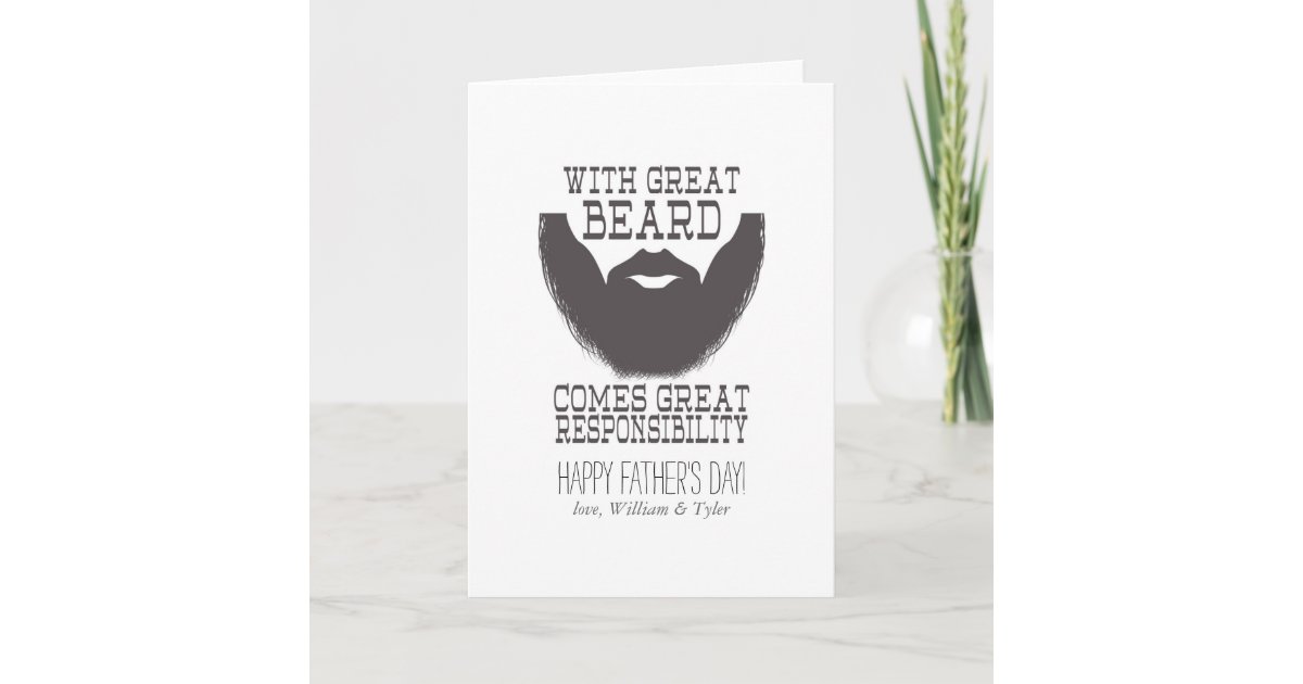 Father's Day Beard Card | Zazzle.com