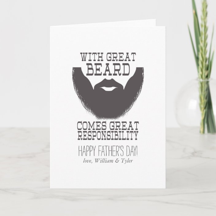 Father's Day Beard Card | Zazzle.com