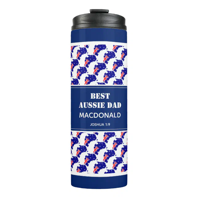 Father's Day BEST AUSSIE DAD Custom Australia Thermal Tumbler | Zazzle