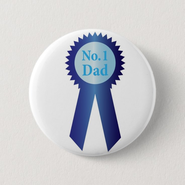 Fathers Day Best Dad Award Ribbon Button | Zazzle