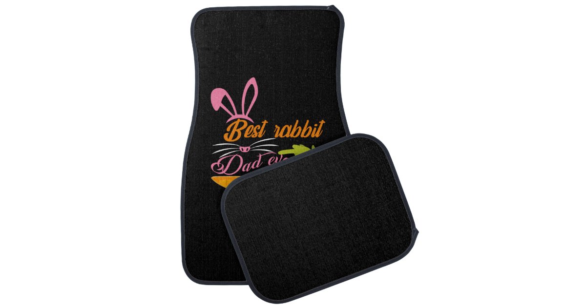 Father's Day Best Rabbit Dad Ever Car Floor Mat | Zazzle