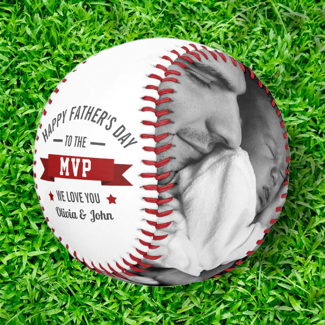 Father's Day/Birthday From Kids MVP Photo Baseball | Zazzle