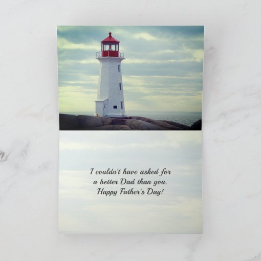 Father's Day Blessings, Numbers 6:24 Lighthouse Card | Zazzle