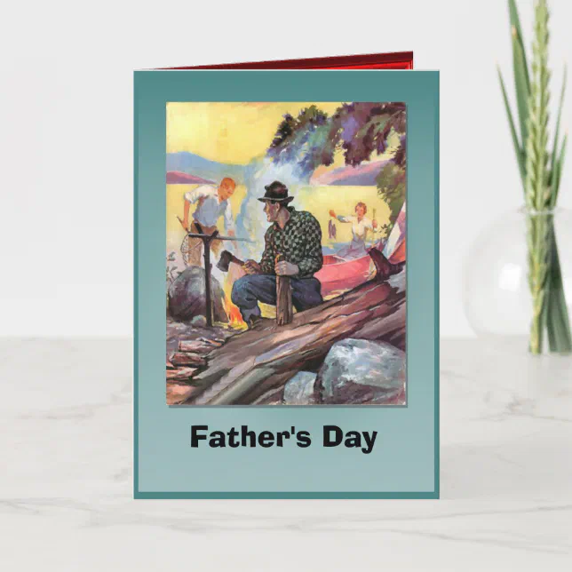 Father's day - Camp fire Card | Zazzle