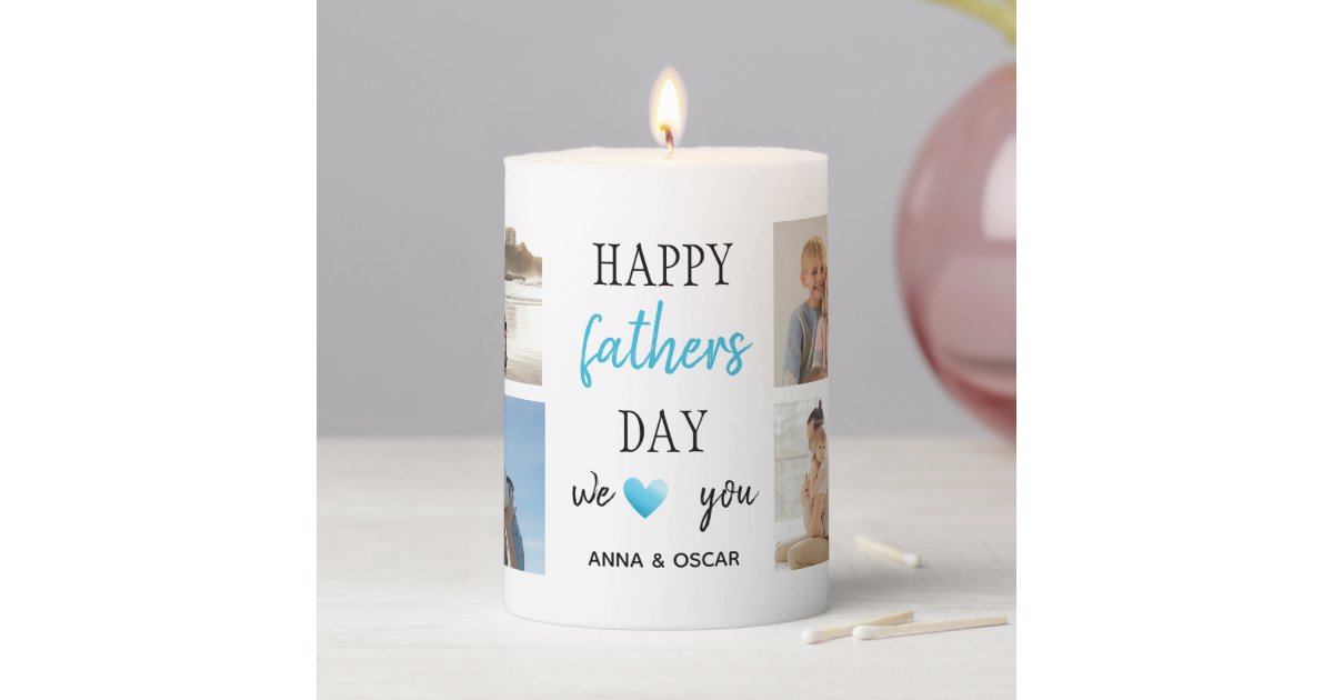 Father's Day Candle | Personalized Photos | Zazzle