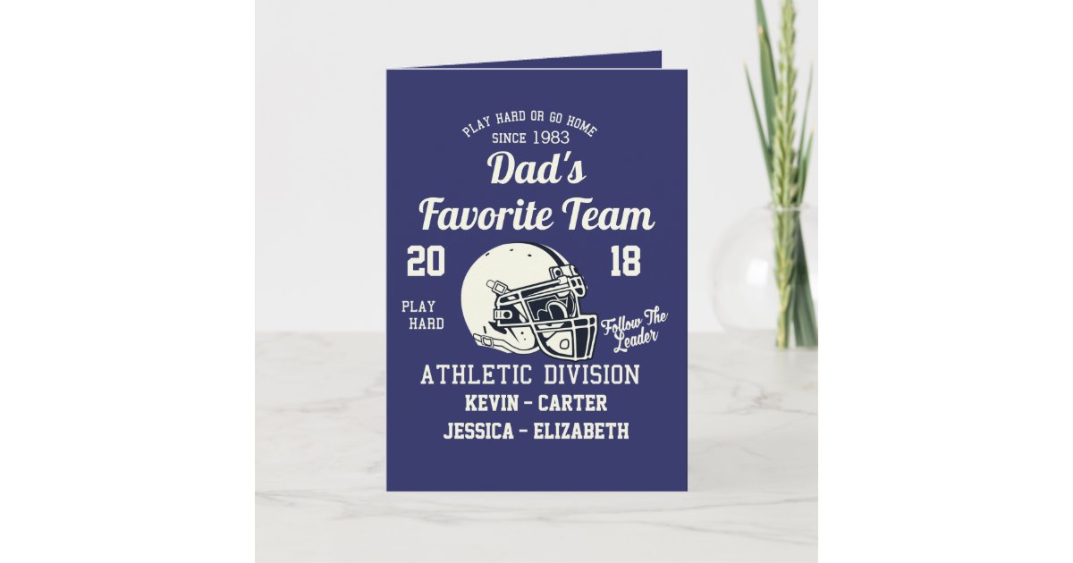Father's Day Card Football Sport Dad | Zazzle