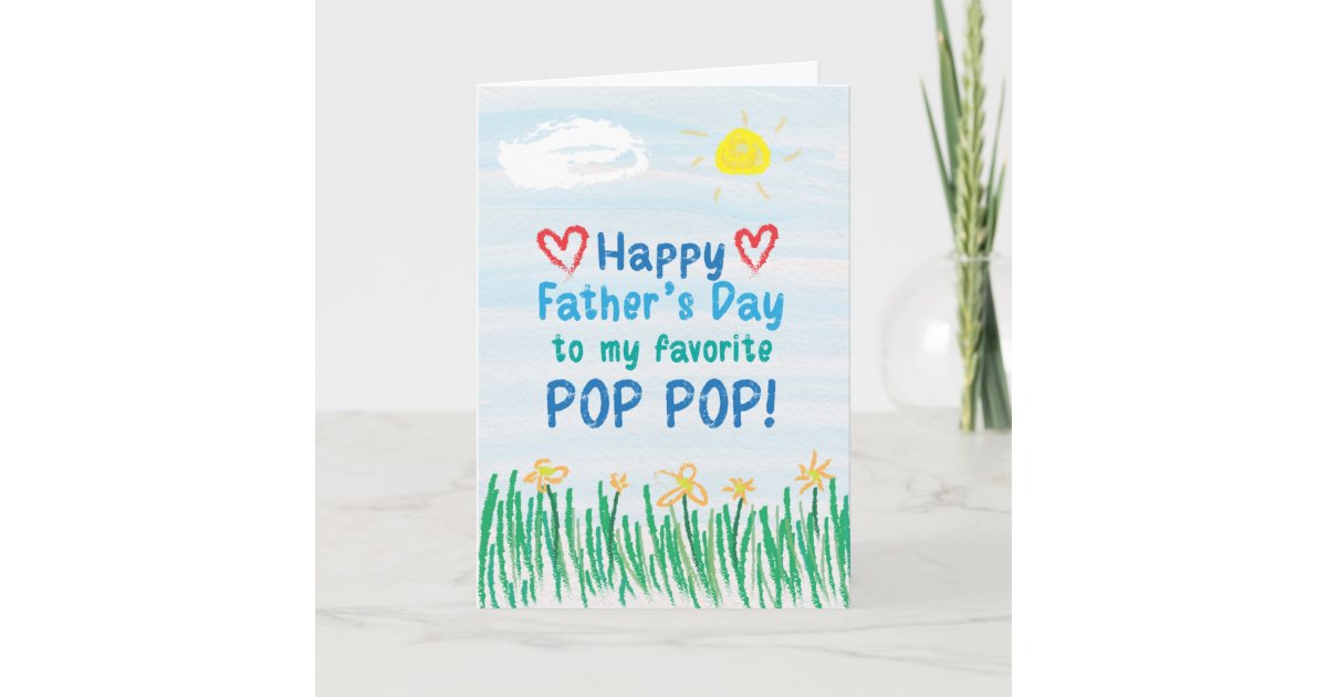 Father's Day Card for Pop Pop | Zazzle