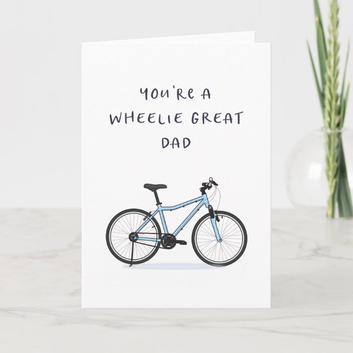 Father's Day Card - Funny - Bike - Biker Cool Dad | Zazzle.com
