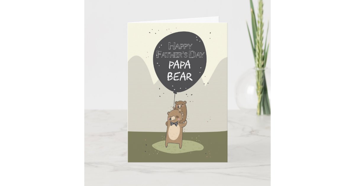 Father's day card, Papa Bear Father's Day Card | Zazzle