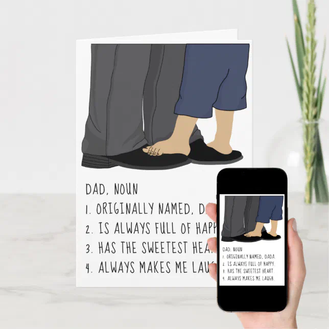 Father's Day Card/Personalize Dad, noun Card | Zazzle