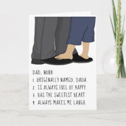 Father's Day Card/Personalize Dad, noun Card | Zazzle