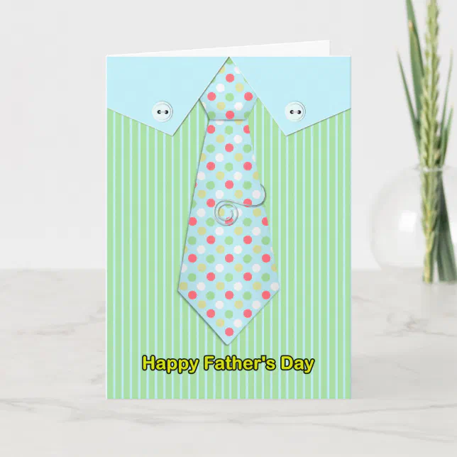 Father's Day Card Shirt And Tie | Zazzle