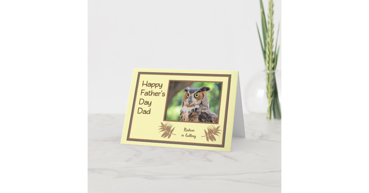 Father's Day Card with Owl | Zazzle