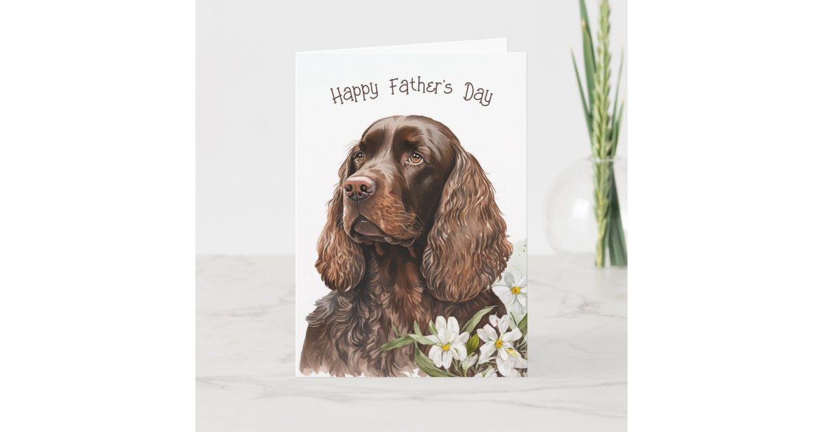 Father's Day Chocolate Cocker Spaniel Card | Zazzle