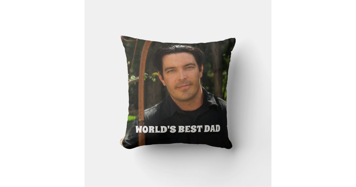 FATHER'S DAY CUSTOM DAD PHOTO PILLOWS GIFT | Zazzle