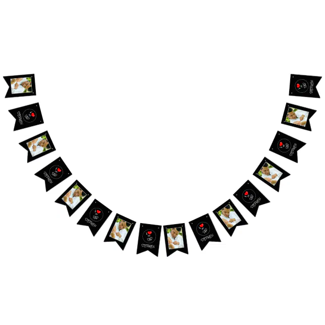 Fathers Day, Custom Photo – Personalized Bunting Flags | Zazzle