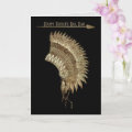 Father's Day, Dad Chief, Indian Headdress, Black Card | Zazzle