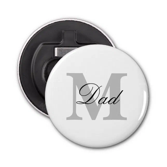 Father's Day Dad Monogram Initials Custom Gifts Bottle Opener | Zazzle