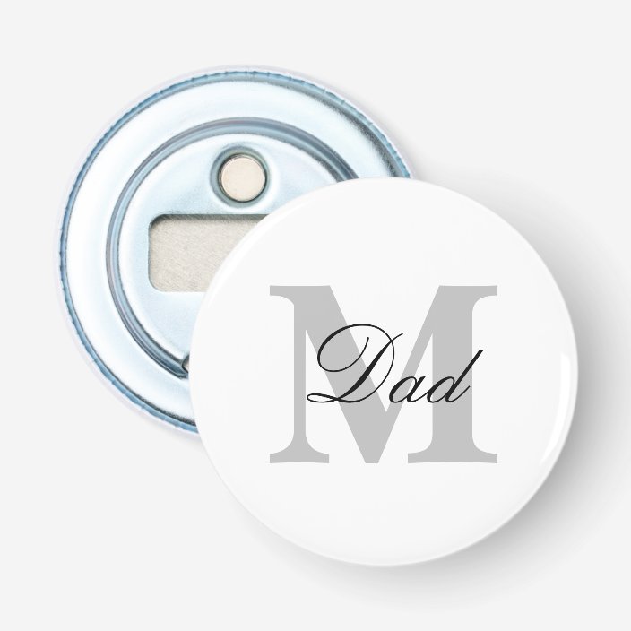 Father's Day Dad Monogram Initials Custom Gifts Bottle Opener | Zazzle.com