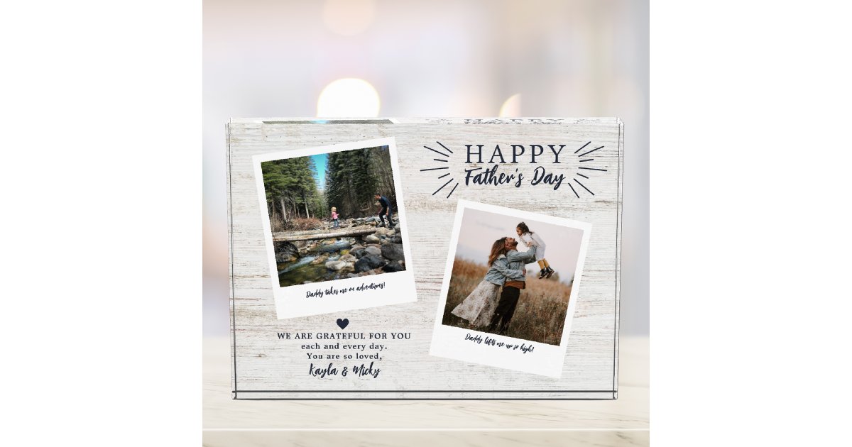 Father's Day Desktop Photo Block | Zazzle