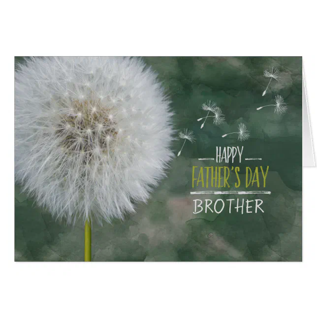 Father's Day for Brother Dandelion Wishes Custom | Zazzle