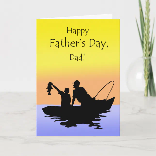 Father's Day for Dad, Fishing Scene Card | Zazzle