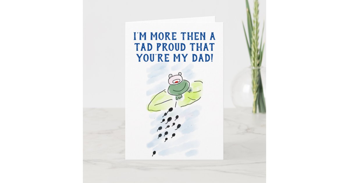 Father's Day from Son Daughter Tadpole Frog Cute Card | Zazzle